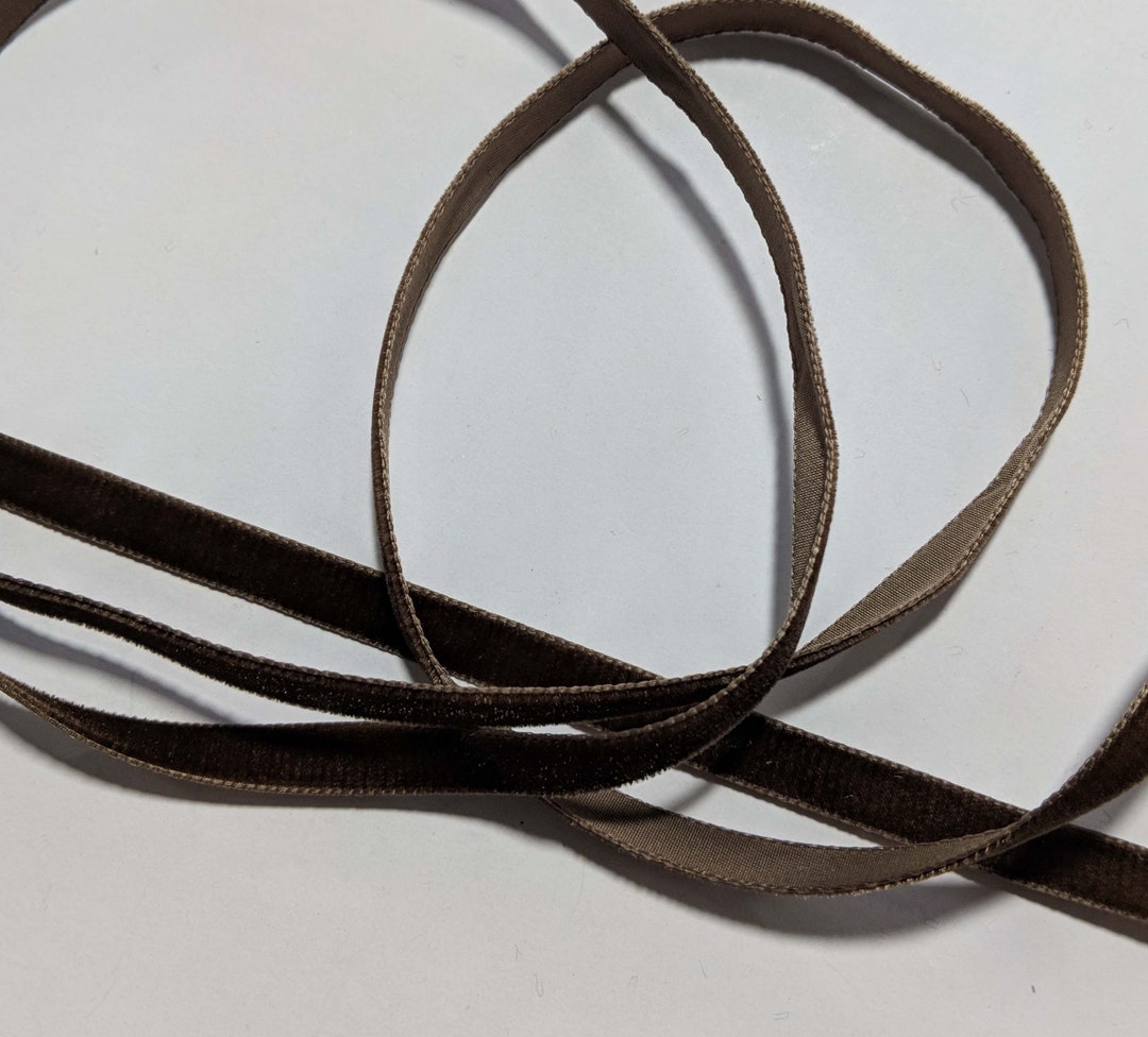 French VELVET Ribbon CHOCOLATE BROWN by the Yard 3/8 Inch - Etsy