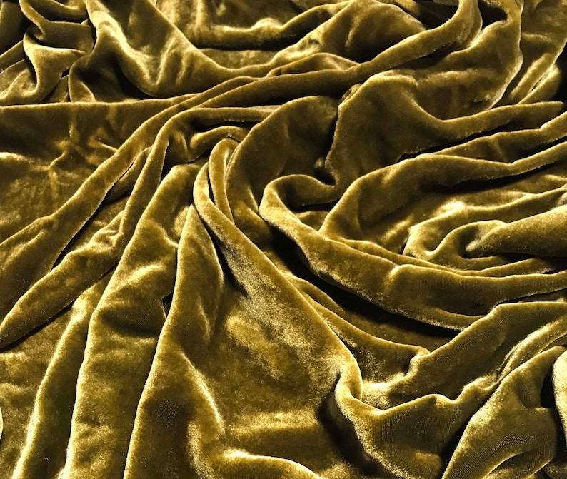 GOLDEN CHARTREUSE Hand Dyed Silk Velvet Fabric - Etsy