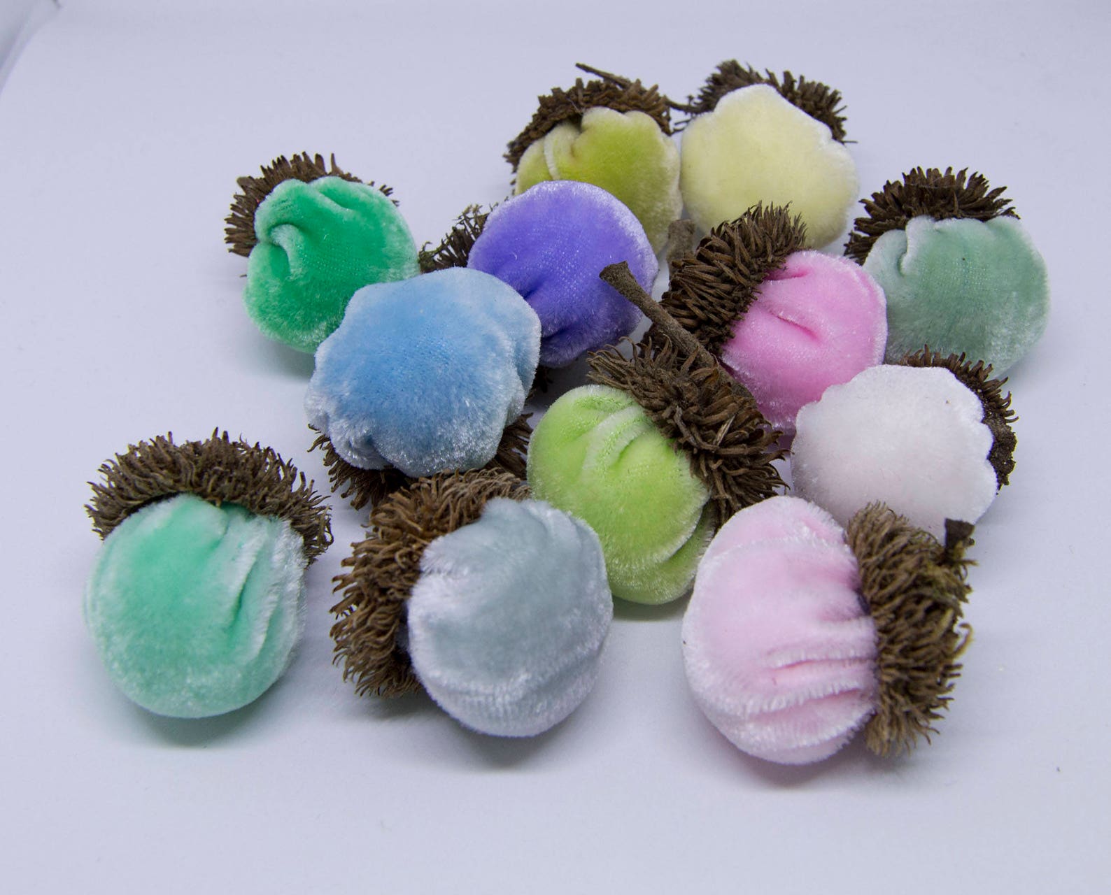 Silk Velvet Acorns Kit Pastel Colors 12 Acorns Make Your - Etsy
