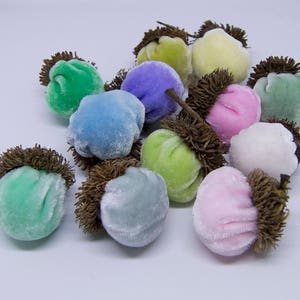 Silk Velvet Acorns Kit Pastel Colors 12 Acorns Make Your Own - Etsy