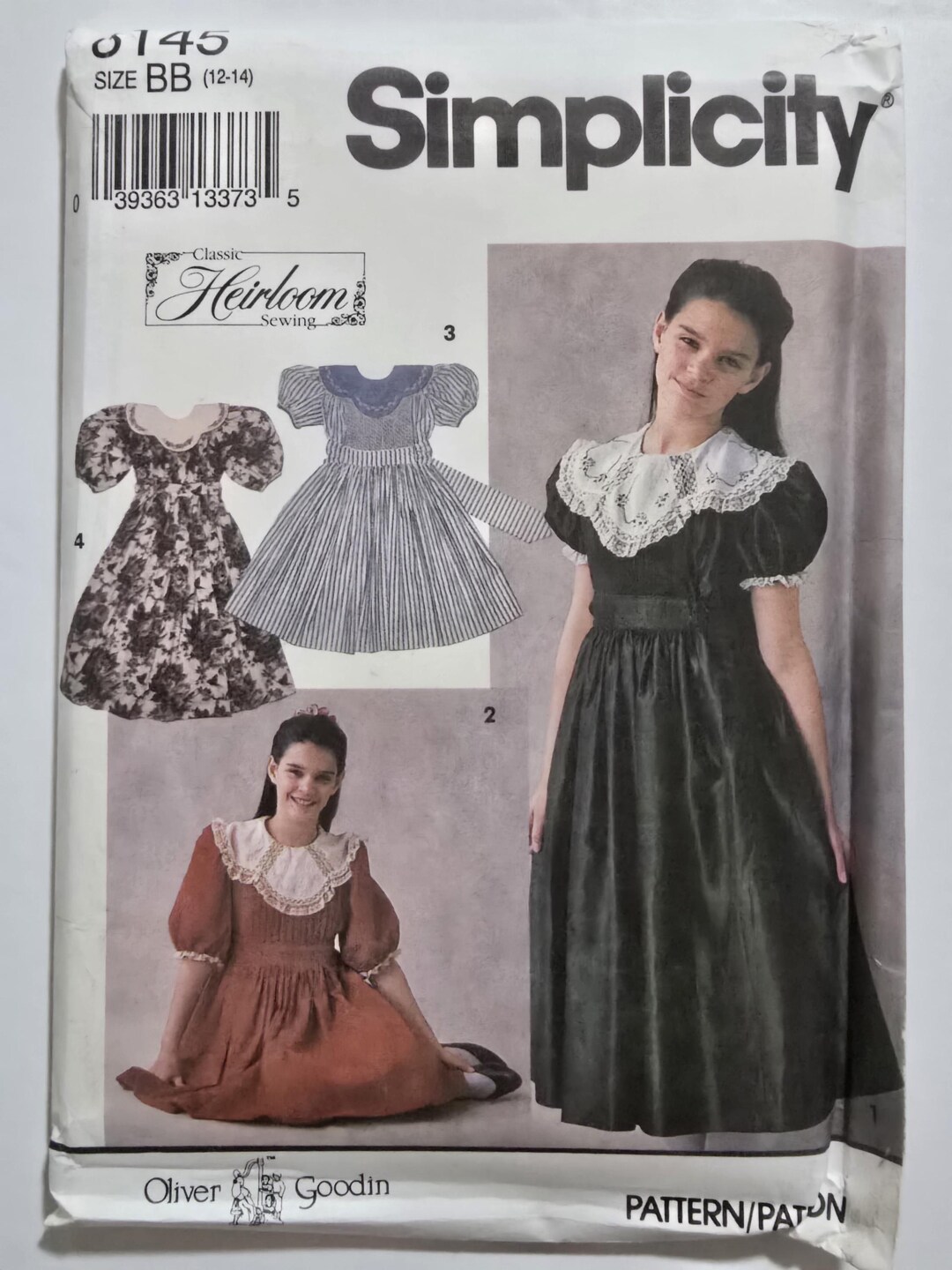 1992 Simplicity Heirloom Sewing Oliver Goodin Dress With Embroidery ...