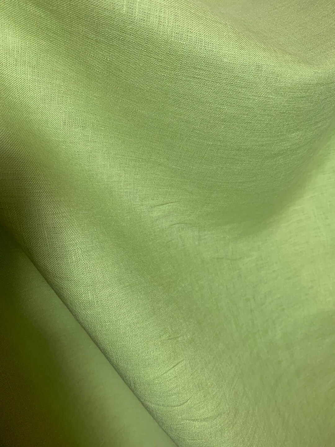 Apple Green 100% Linen Fabric - Etsy