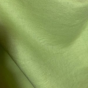 Apple Green 100% Linen Fabric - Etsy