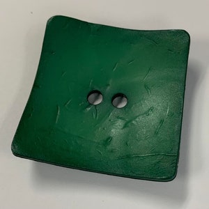 Large Emerald Green Square Plastic Button - 60mm / 2 1/4" - Dill ...