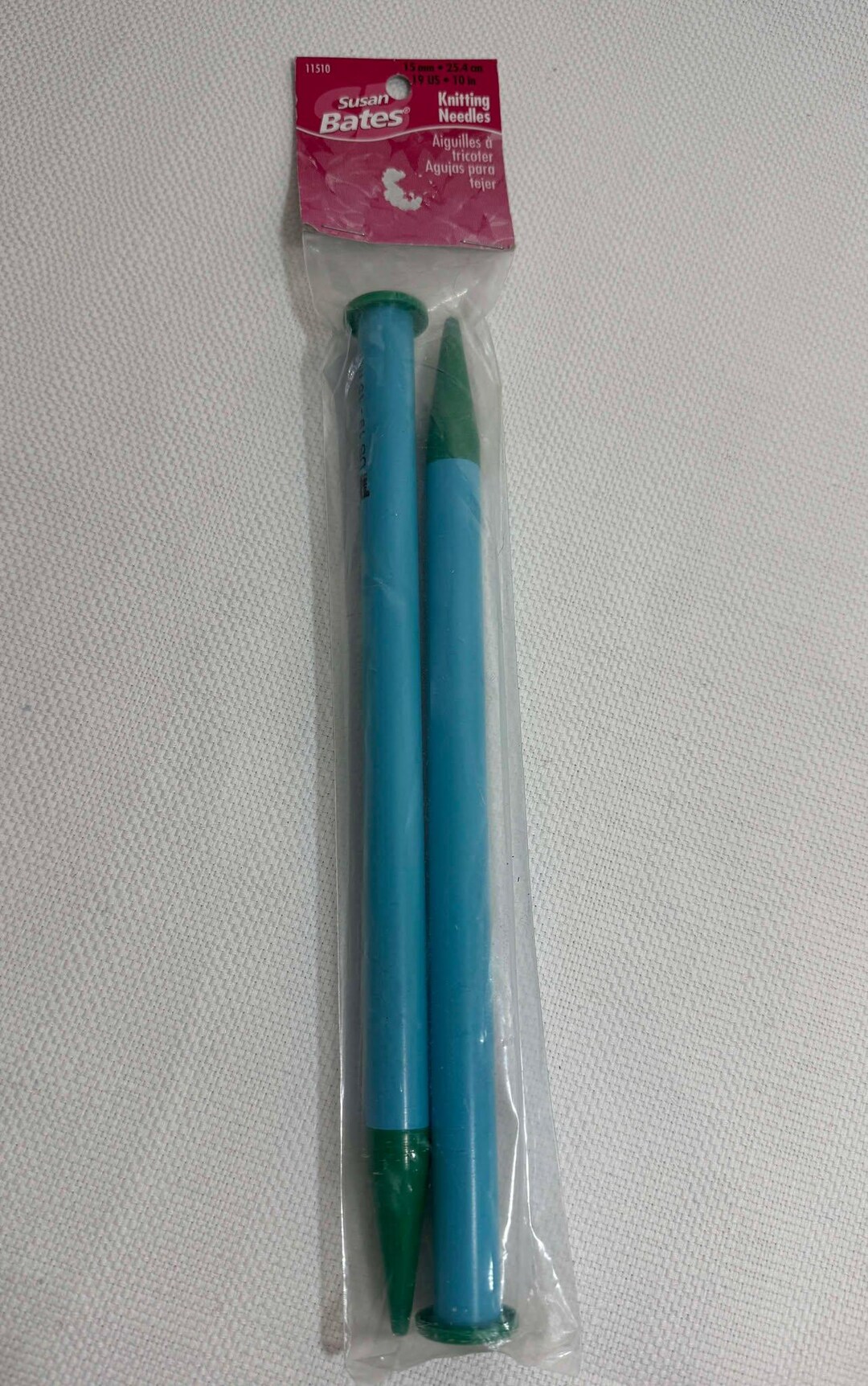Susan Bates 10" Plastic Single Point Knitting Needles US 19 15mm - Etsy