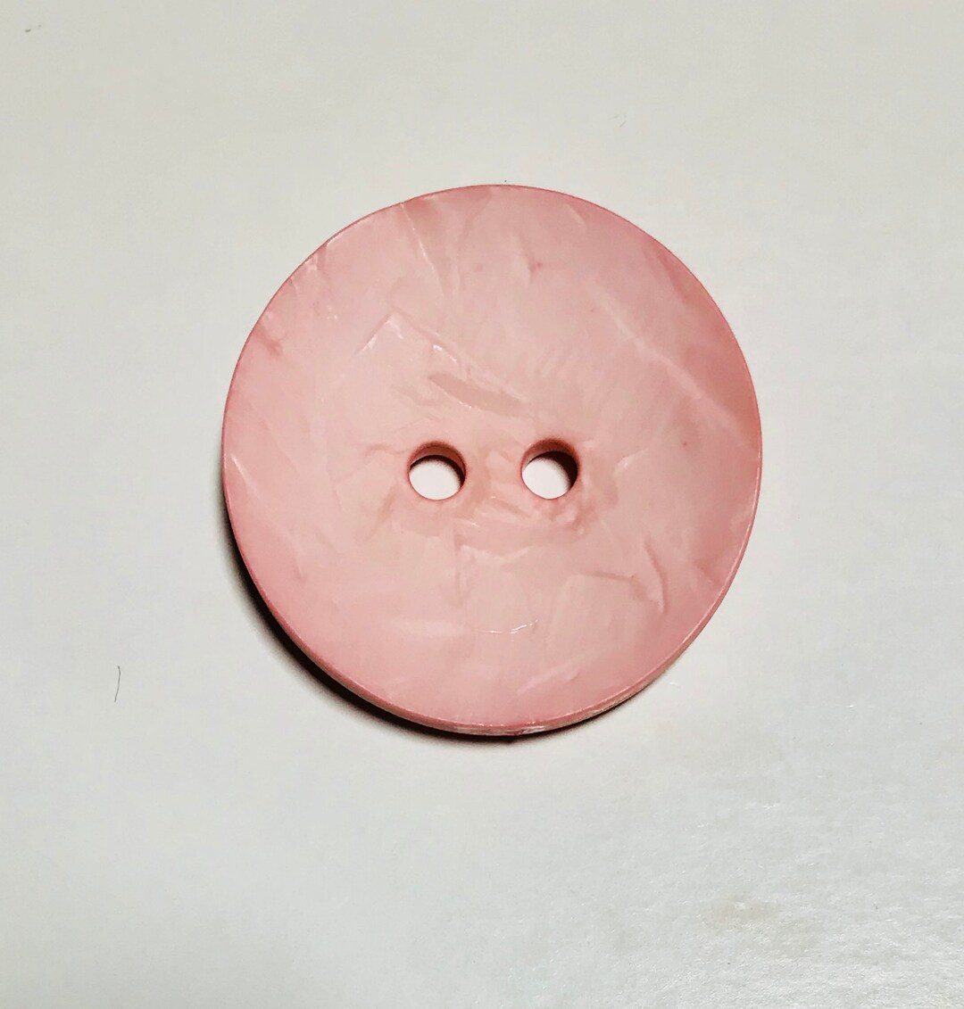Large Round Baby Pink Polyamid Plastic Button - 45mm /1 3/4 Inch - Dill ...