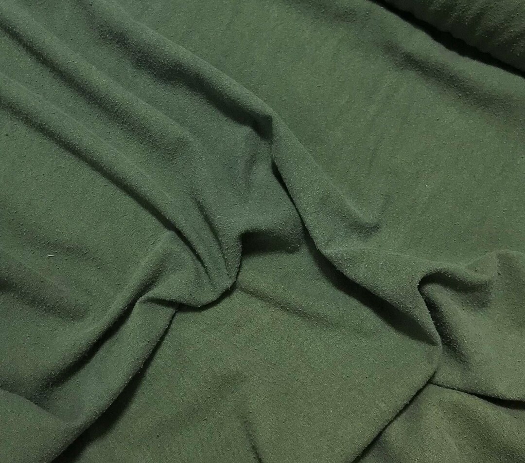 MOSS GREEN Hand Dyed Raw Silk NOIL Fabric - Etsy