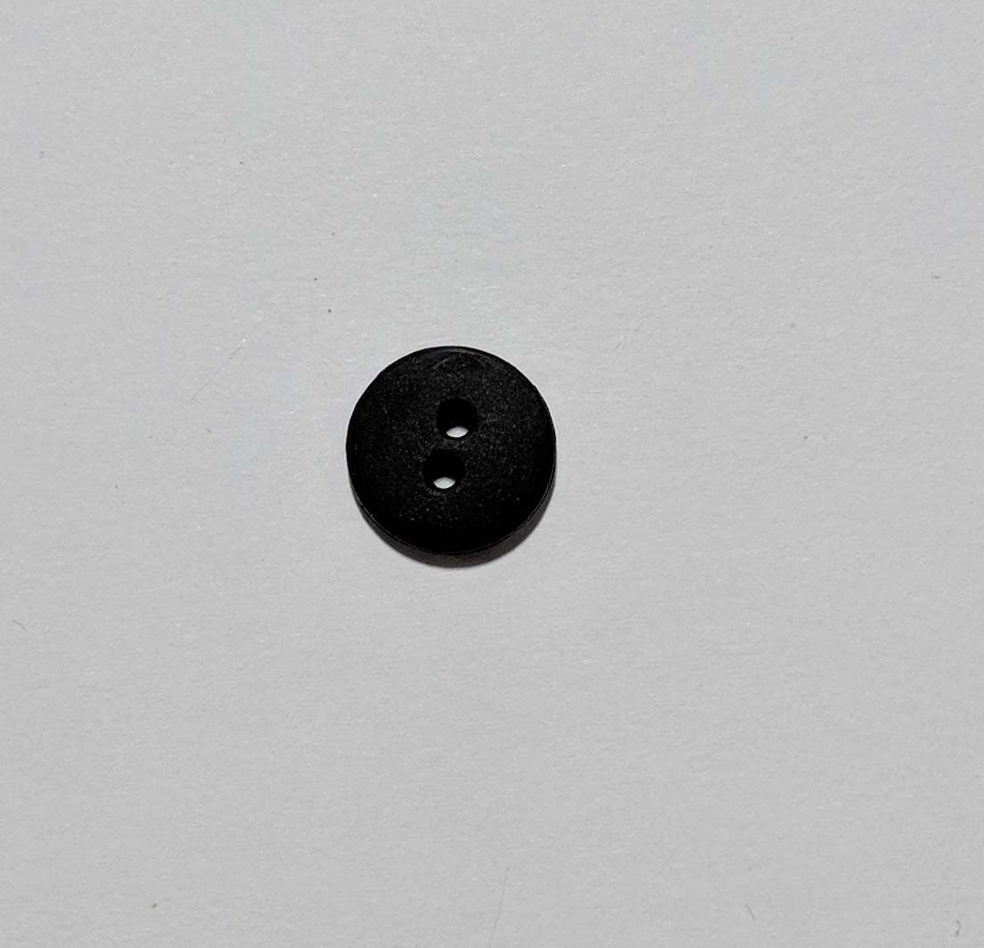 Black Round 2 Hole Plastic Button - 13mm / 1/2 Inch - Dill Buttons ...