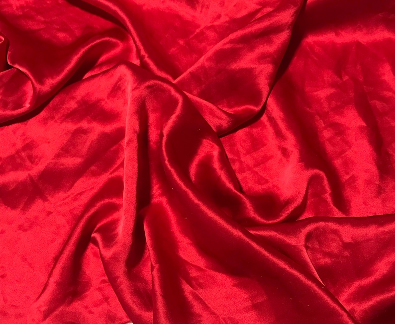 Scarlet Red - Silk Charmeuse Fabric - Etsy
