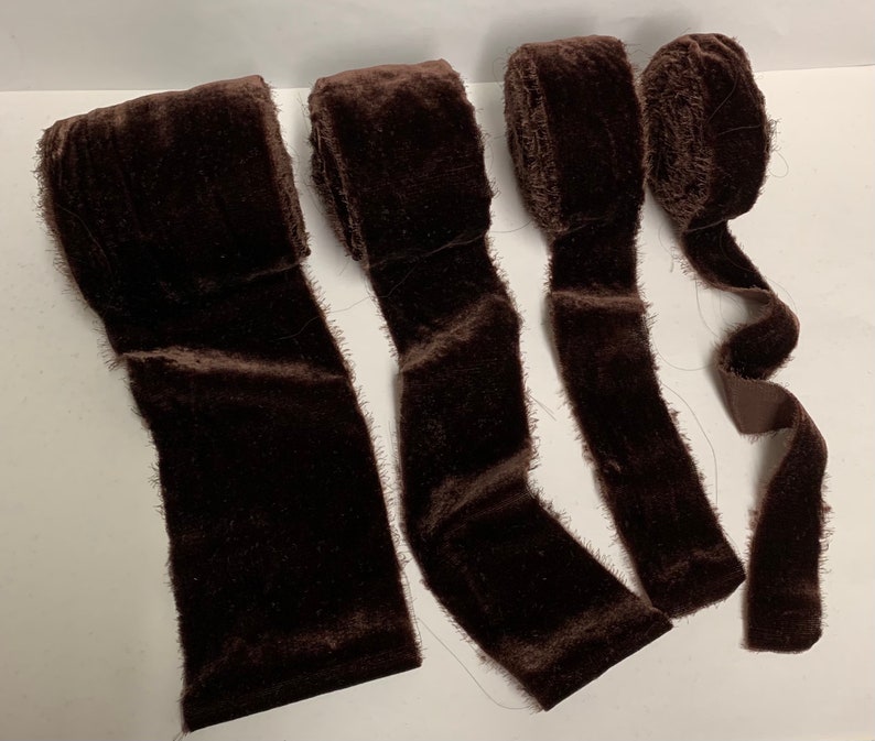 Chocolate Brown Silk Velvet Ribbon ( 4 Widths to Choose From) - Etsy