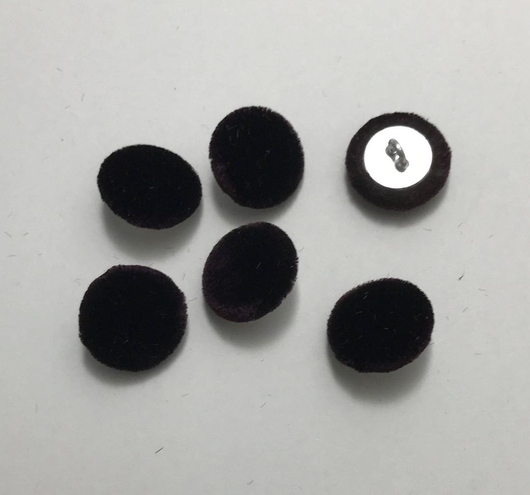 Blackberry SILK VELVET Fabric Buttons Hand Made Buttons Set of 6 5/8 - Etsy