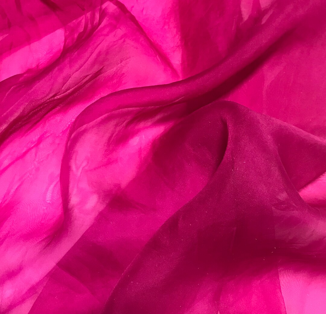 Hand Dyed ORCHID PINK - Silk Organza Fabric - Etsy