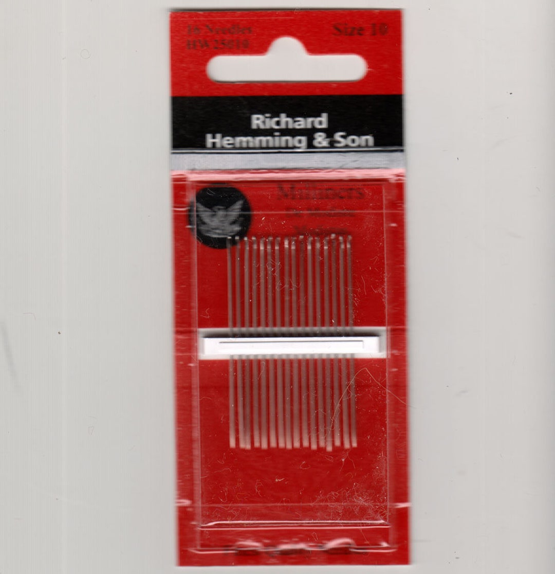 Richard Hemming Needles - Milliners Size 10 - Made in England - Etsy