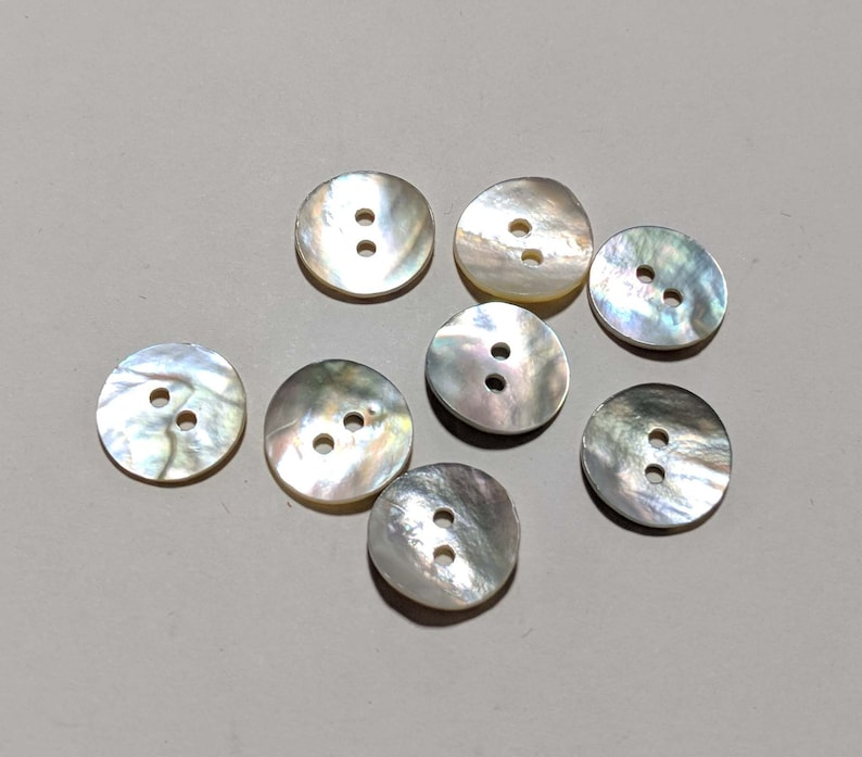 Mother of Pearl 2 Hole Button Dill Buttons Set of 2 - Etsy