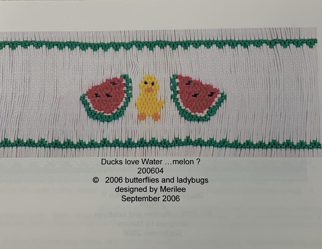 Smocking Plate - Ducks Love Water ... Melon? by Butterflies and ...