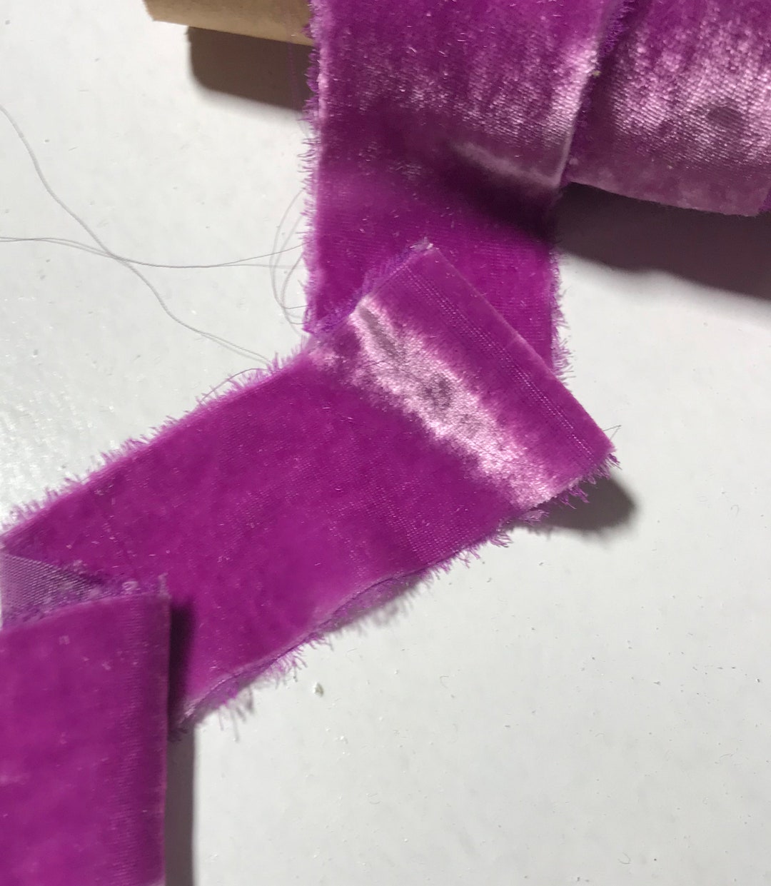 Hand Dyed Bright Lilac Silk Velvet Ribbon ( 4 Widths to Choose From) - Etsy