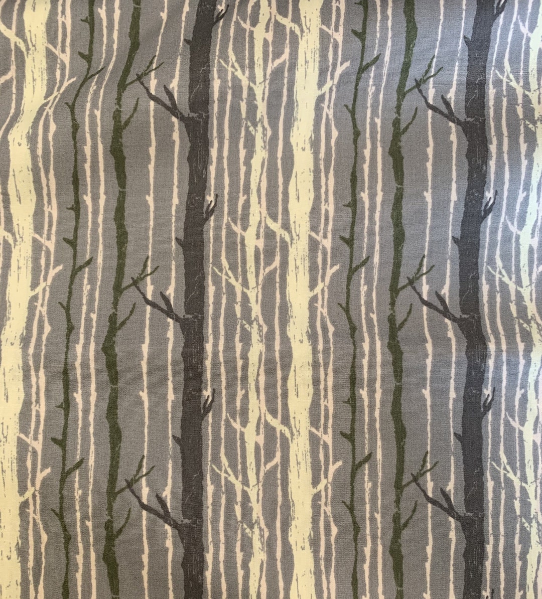 Blue Gray Trees Timber Twilight - Forest Floor - by Art Gallery 100% ...