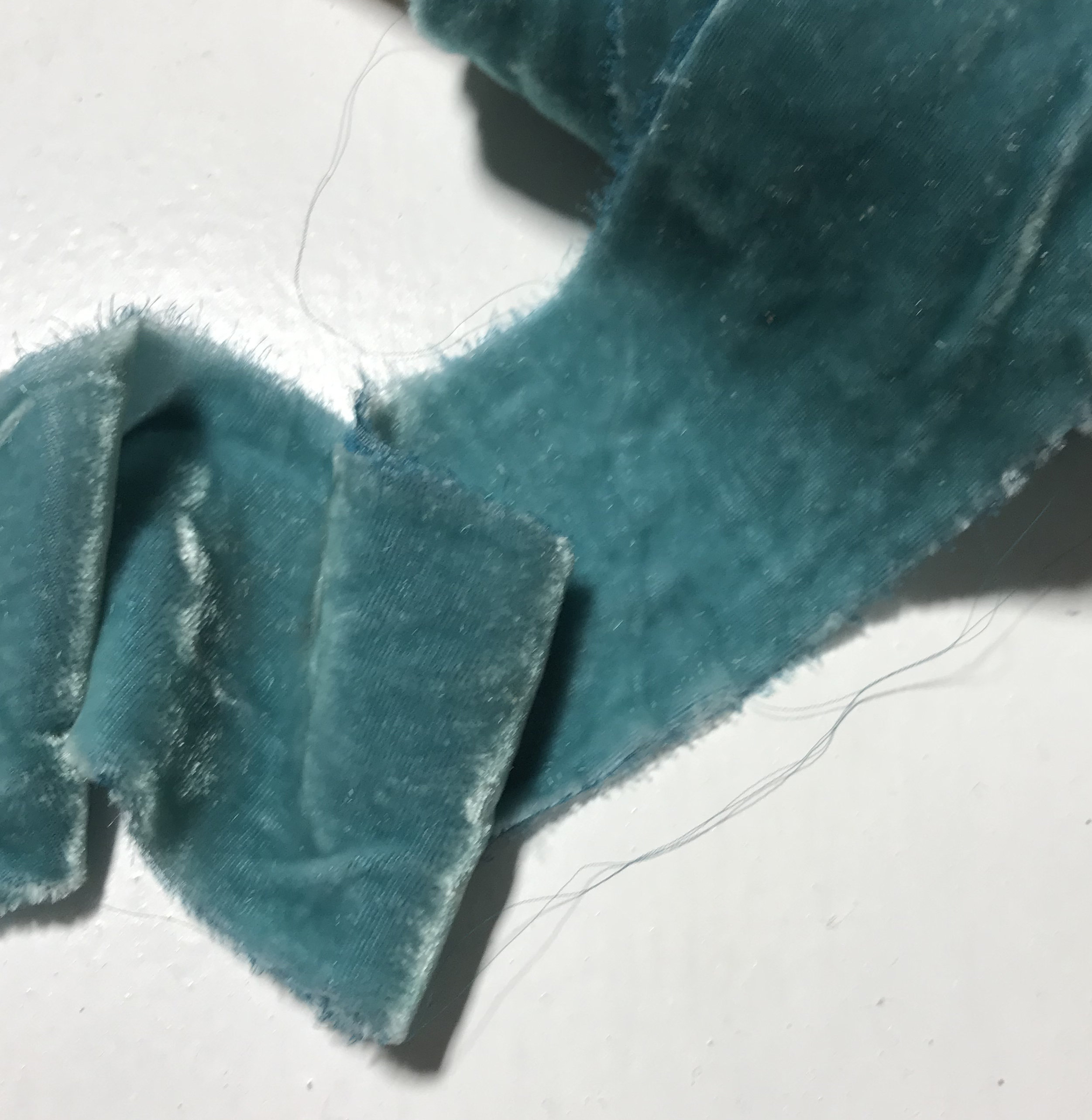 Hand Dyed Pastel Teal Silk Velvet Ribbon 4 Widths to Choose | Etsy