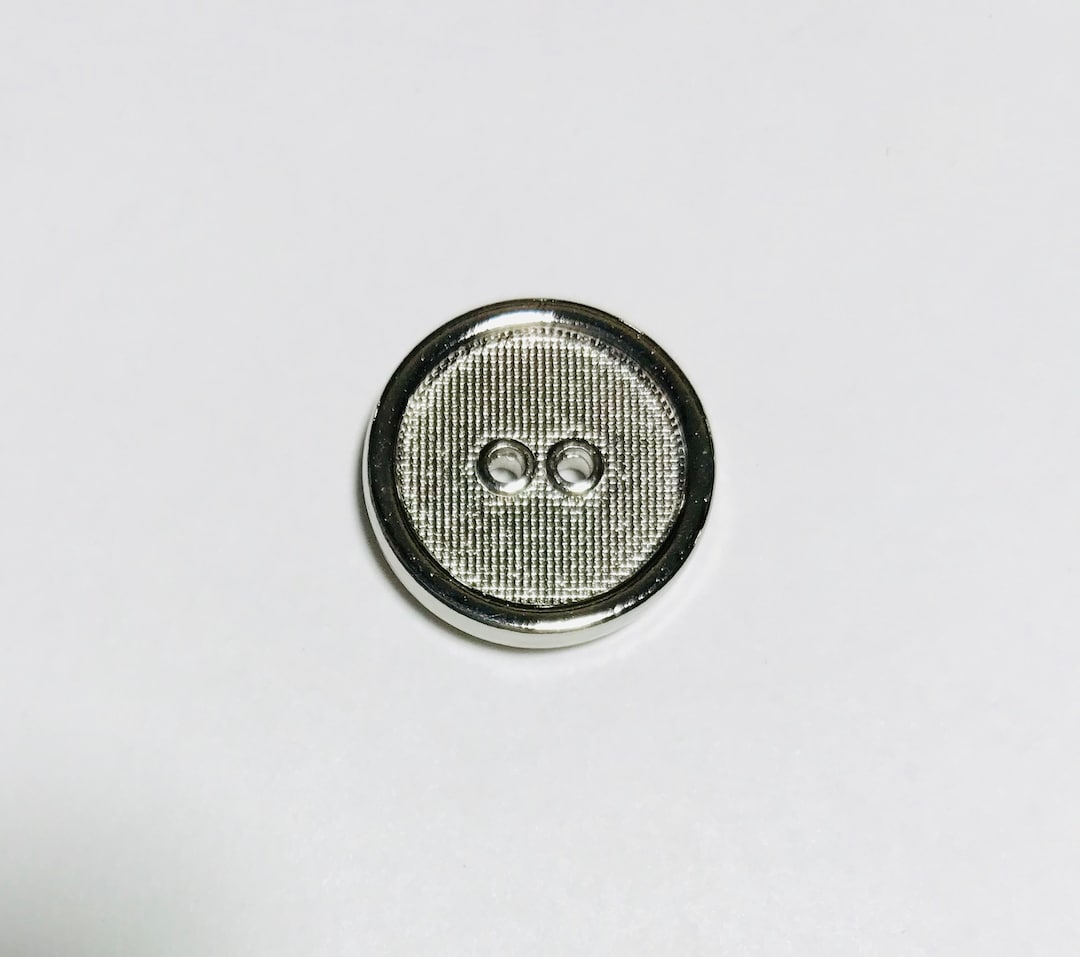 Silver 2 Hole Metal Button - 18mm / 11/16" - Dill Buttons Brand - Etsy