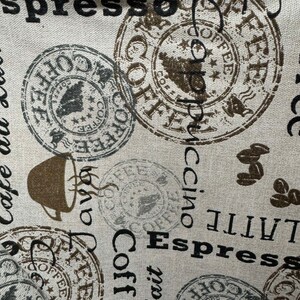 Espresso Coffee Cafe - Richloom Cotton Canvas Fabric - Etsy