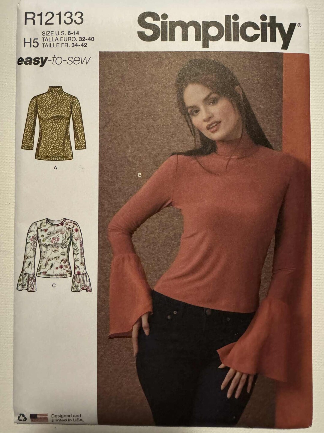 2024 Simplicity Boho Peasant Tops. Pattern # R12133 Size: 6-14 - Etsy