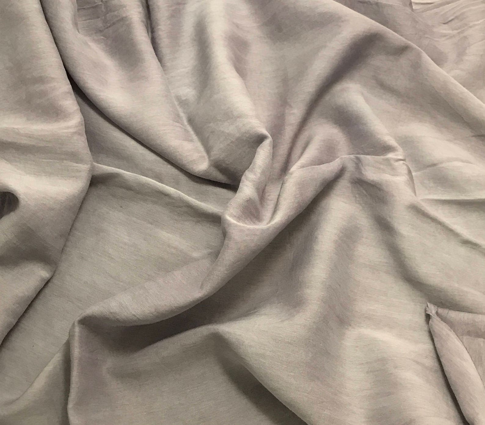 Hand Dyed PEARL GRAY Silk and Cotton Batiste Fabric - Etsy