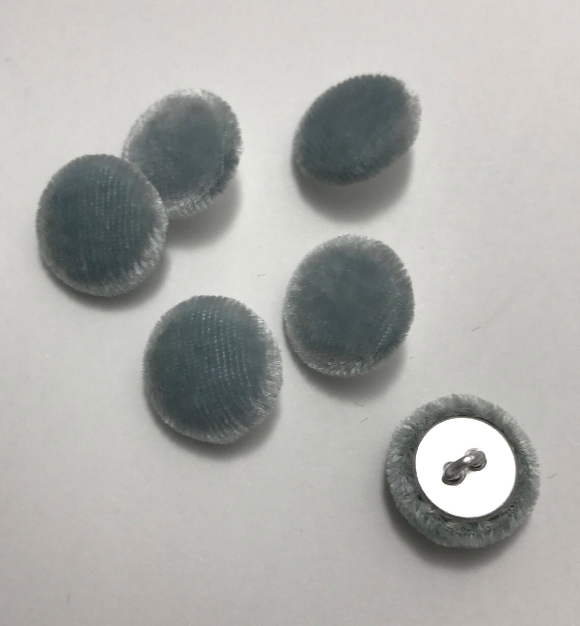 Light Blue SILK VELVET Fabric Buttons Hand Made Buttons - Etsy