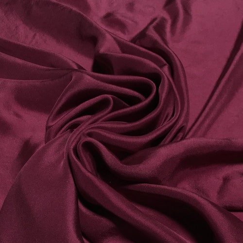MAROON Hand Dyed Silk Twill Fabric - Etsy