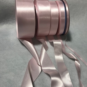 Blush Pink Double Sided Satin Ribbon - Made in France (6 Widths to ...