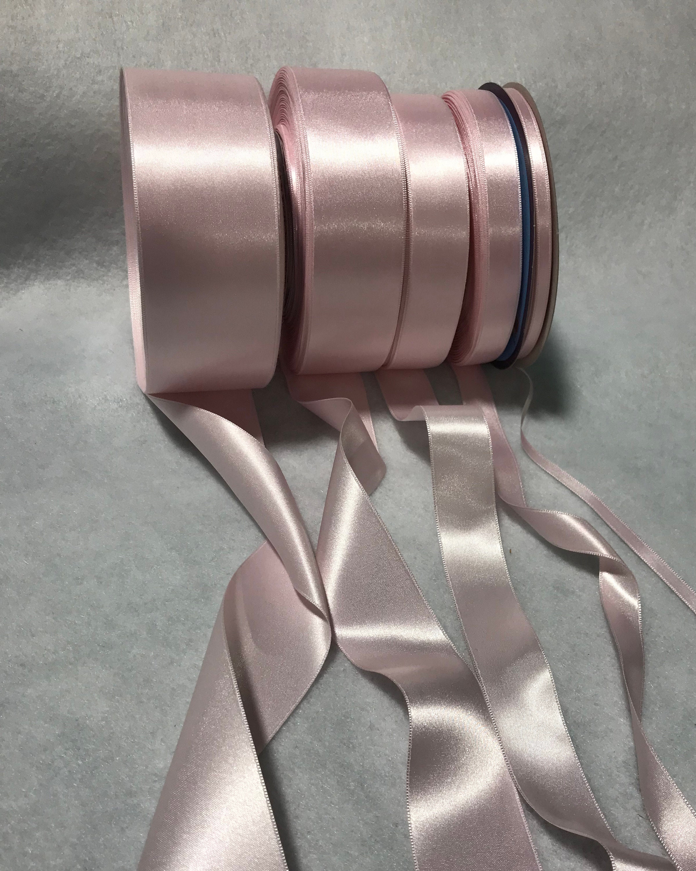 Blush Pink Double Sided Satin Ribbon Made in France 6 - Etsy