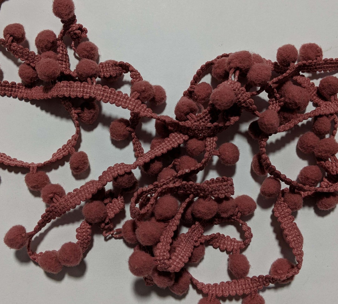 MAUVE French Pom Pom Trim (3/4" Wide) - Etsy