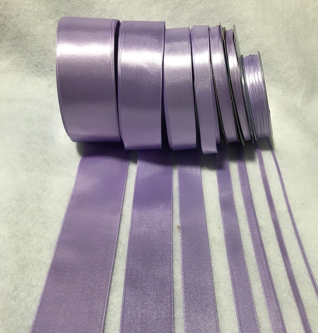 Lavender Double Sided Satin Ribbon - Made in France (7 Widths to Choose ...