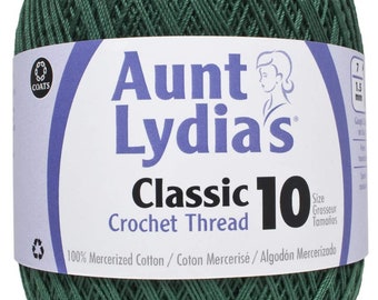 Coats Aunt Lydia's Crochet Cotton Thread Size 20 Fine, Natural (181-226 ...
