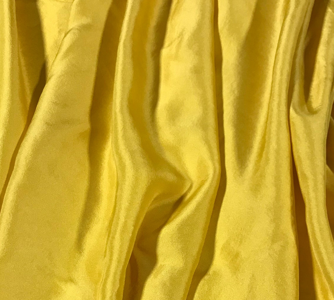 MUSTARD YELLOW Hand Dyed Silk Twill Fabric | Etsy