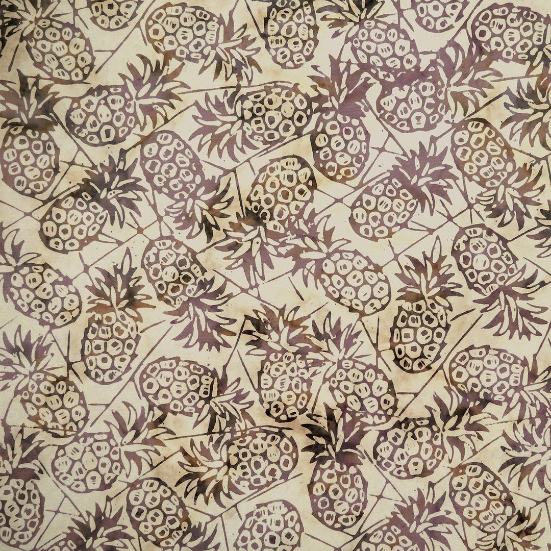 Gothic Olive Pineapples - Spring Awakening - Batik by Mirah Cotton ...