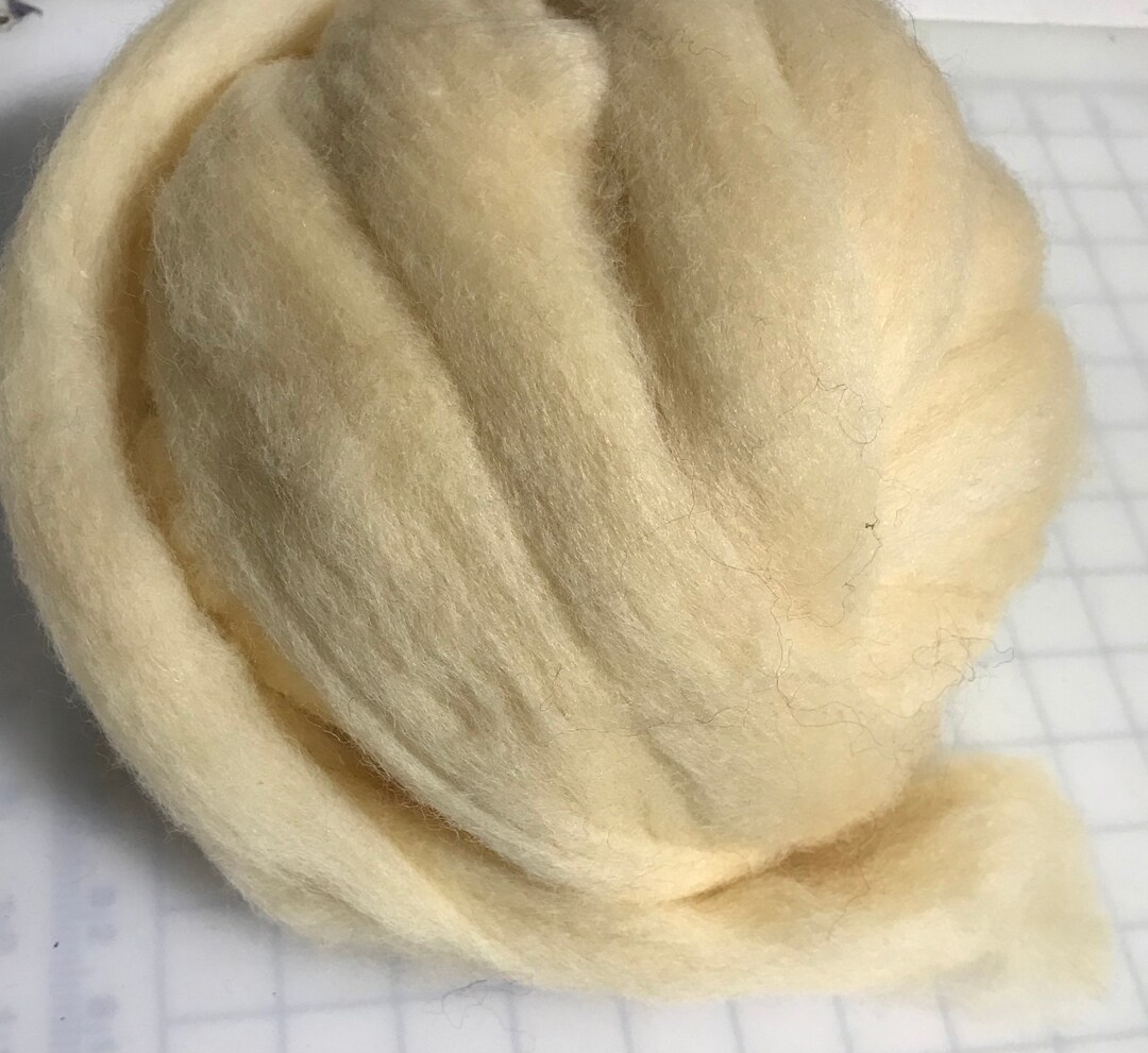 Cream - Finest Romney & Merino Wool Roving (.5 Oz) - Etsy