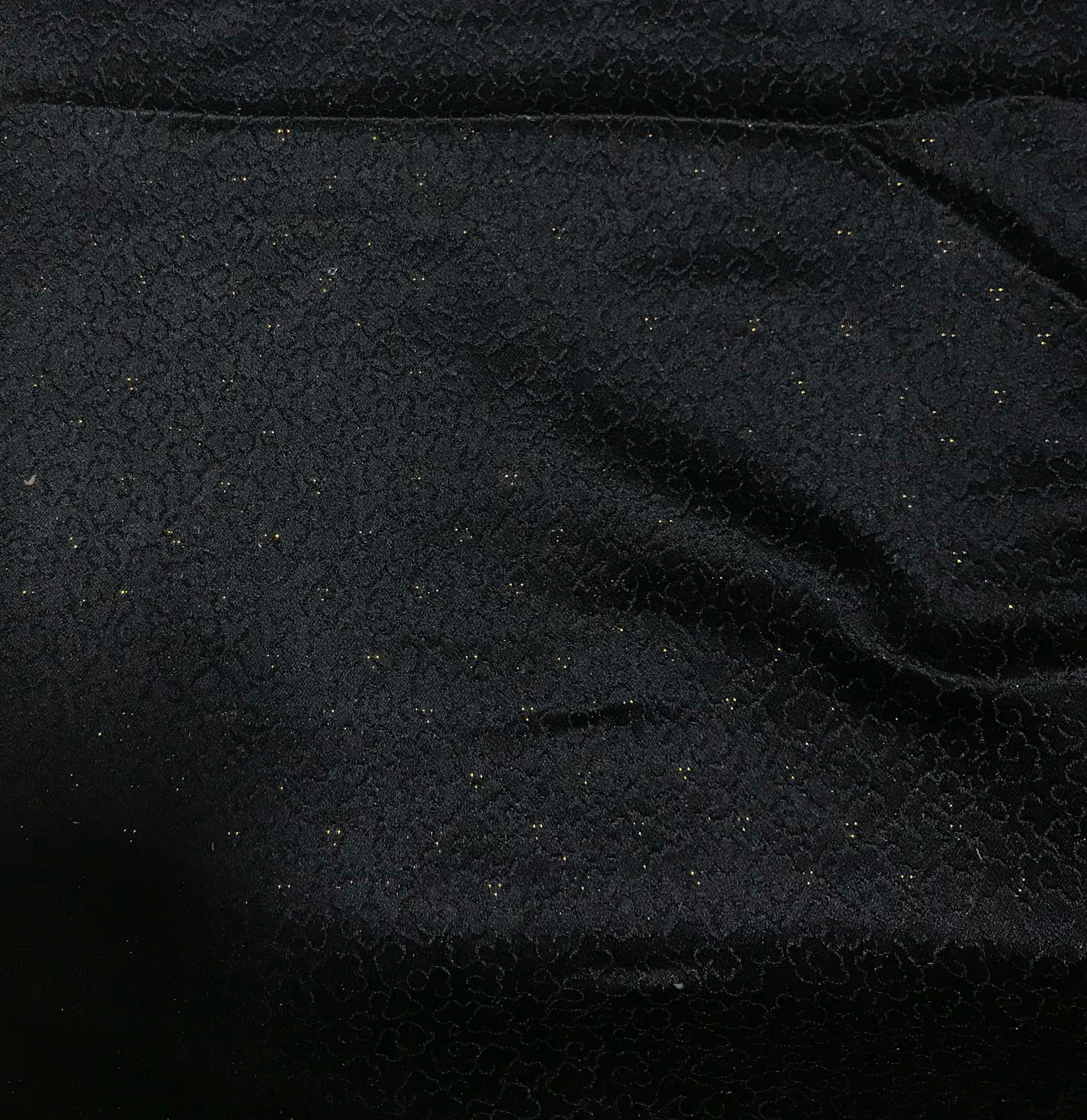 Black With Gold Clouds Silk Brocade Fabric - Etsy