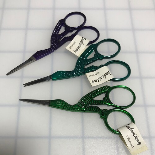 Small Sewing Scissors 3.5 Inch Stork Embroidery Scissors - Silver ...