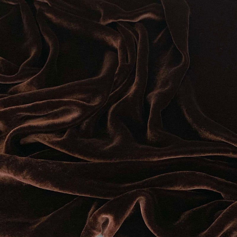 Brown Velvet Fabric - Etsy
