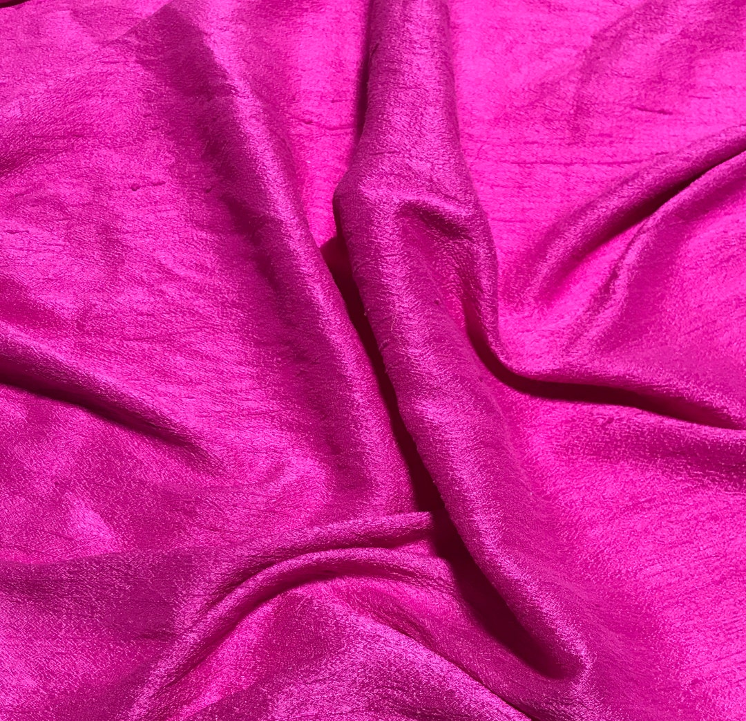 Hand Dyed Magenta - Silk Dupioni Fabric - Etsy