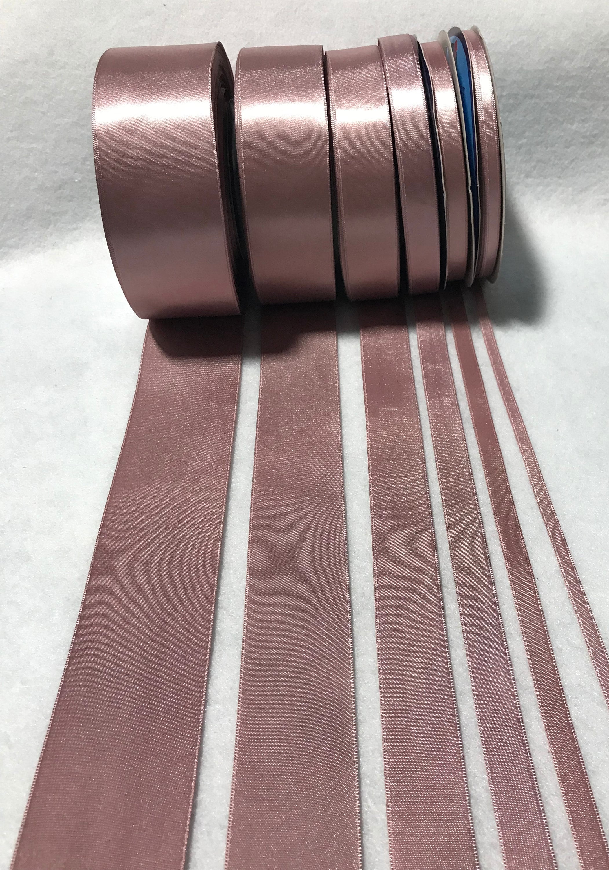 Mauve Double Sided Satin Ribbon - Made in France (7 Widths to Choose ...