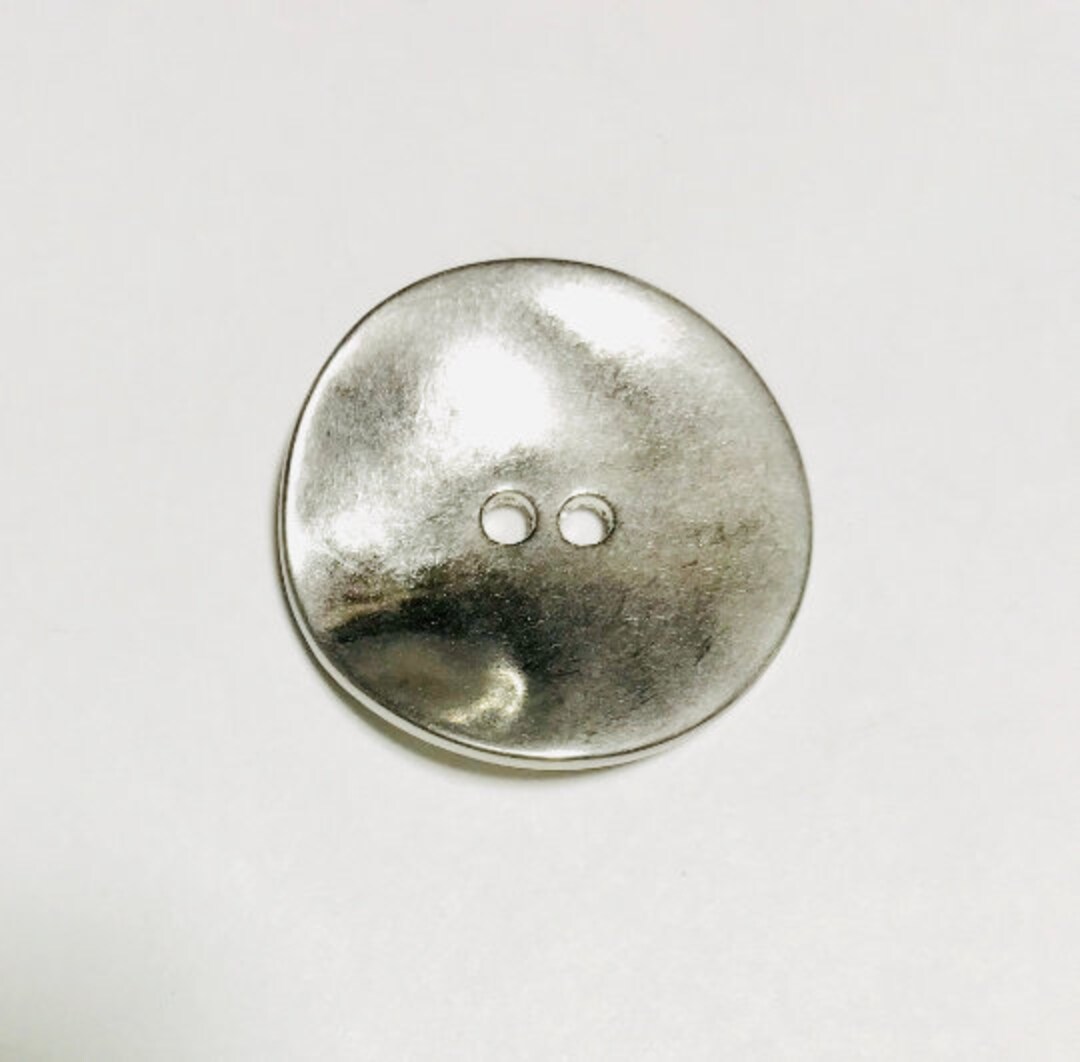 Large Silver Metal Button - 40mm / 1 1/2" - Dill Buttons Brand - Etsy