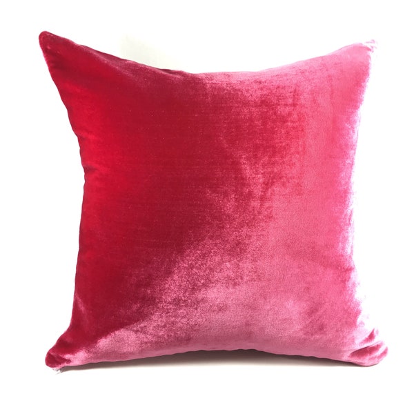 Hot Pink Velvet Pillow - Etsy