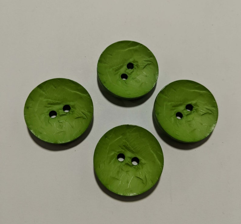 Large Round Lime Green Polyamid Plastic Button - 45mm /1 3/4 Inch ...