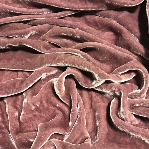 SALMON Hand Dyed Silk Velvet Fabric | Etsy