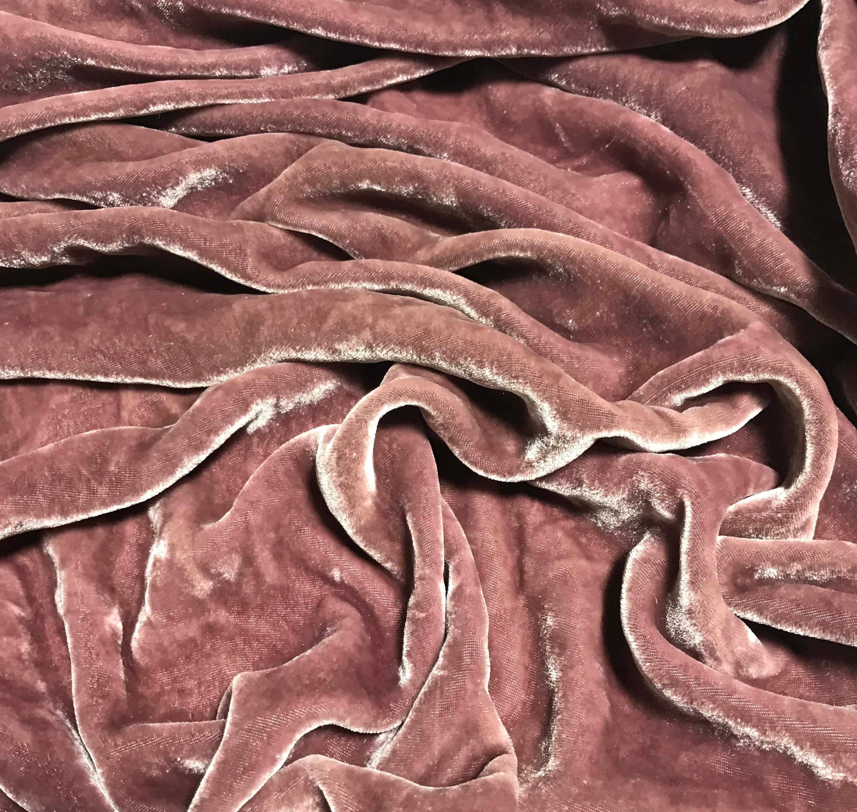 DUSTY MAUVE Hand Dyed Silk Velvet Fabric - Etsy