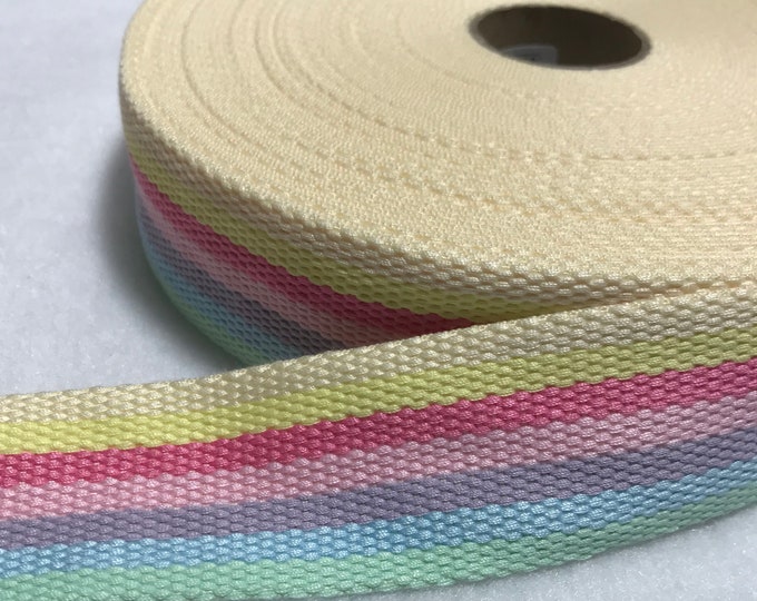 Pastel Rainbow Webbing Made in France - Etsy