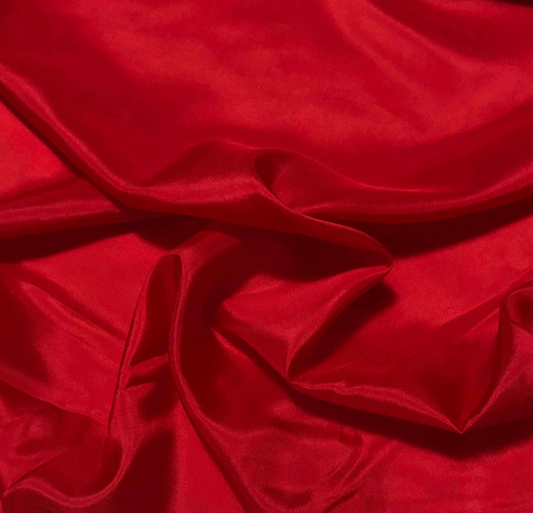 SCARLET RED China Silk HABOTAI Fabric - Etsy