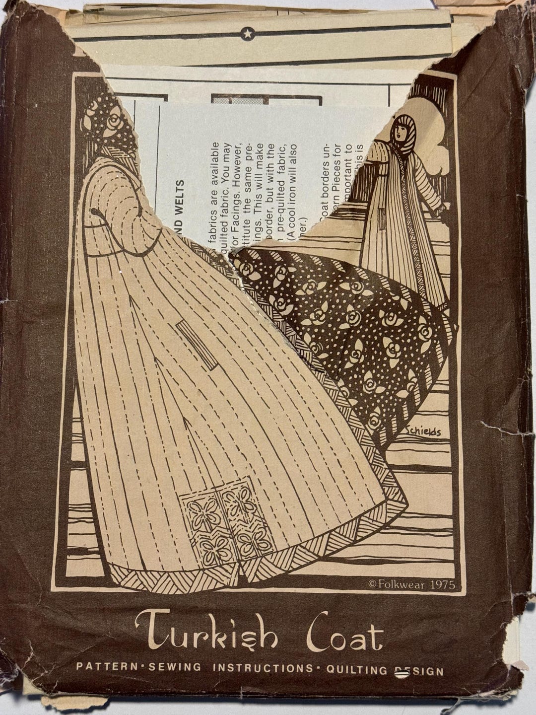 Vintage 1975 Turkish Coat Folkwear Pattern 106 - Etsy