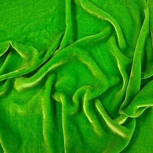 LEMON LIME GREEN - Silk Velvet Fabric - Etsy